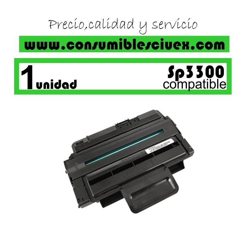 TONER RICOH SP3300 COMPATIBLE PARA IMPRESORAS RICOH AFICIO SP-3300 ...